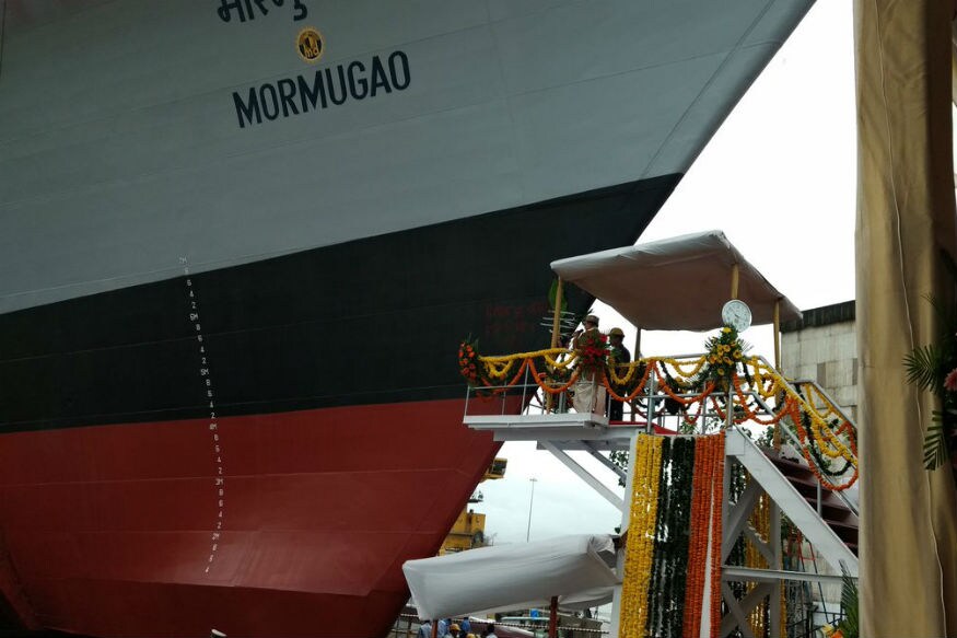 'Mormugao' Warship of Visakhapatnam Class Launched in Mumbai