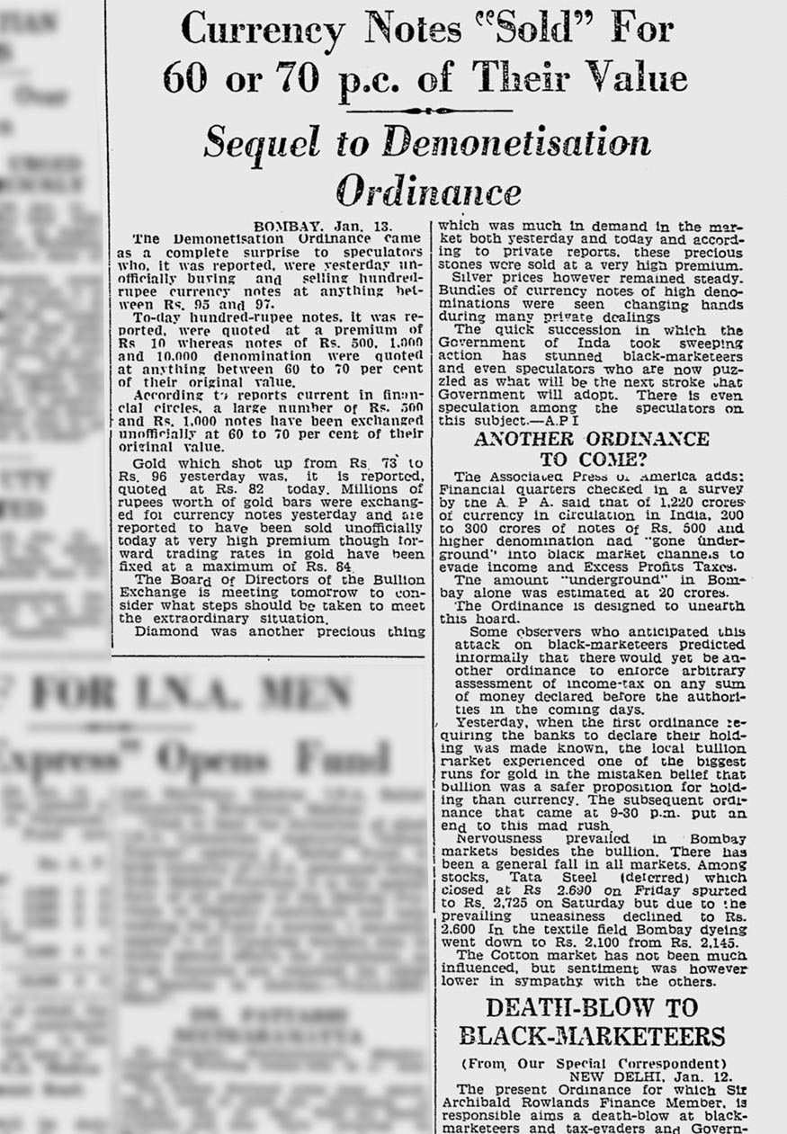 Demonetisation: Newspapers From 1946 Tell a Story Similar to 2016 ...