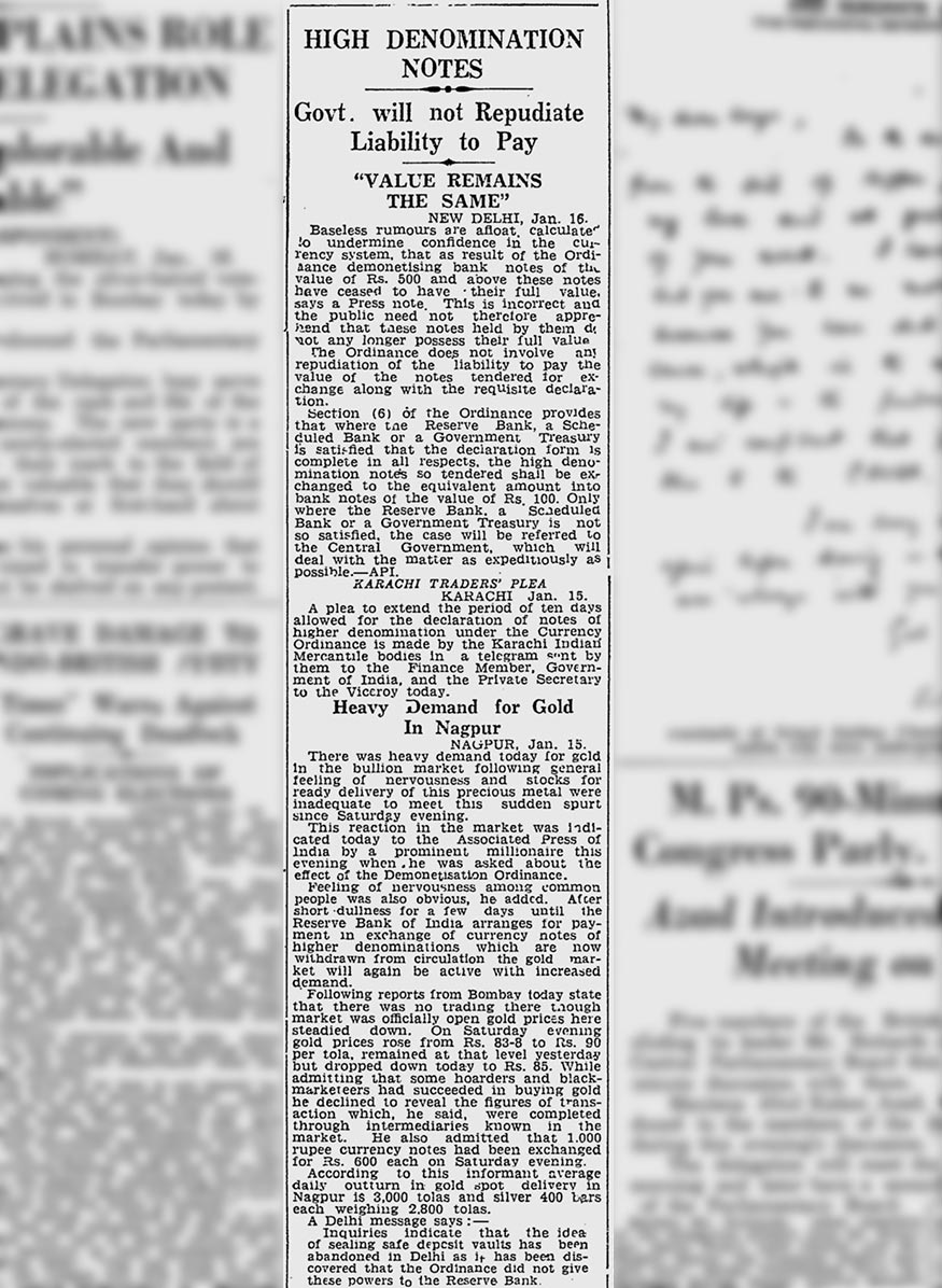 Demonetisation: Newspapers From 1946 Tell a Story Similar to 2016 ...