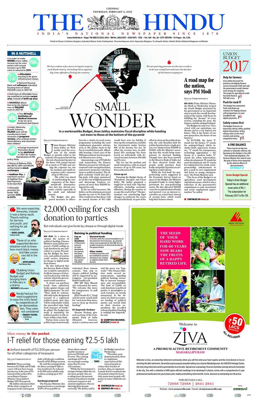 DeMitronisation to Surgical Strike: How the Dailies Treated Budget 2017 ...