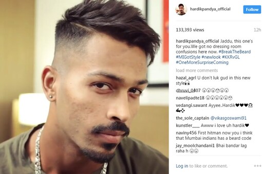 Hardik Pandya Reveals New Look, Responds to Jadeja In Style - News18
