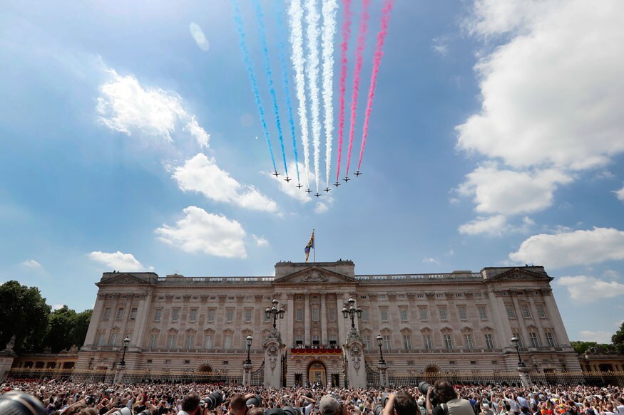 Trooping the Colour Ceremony for Queen Elizabeth's birthday - News18