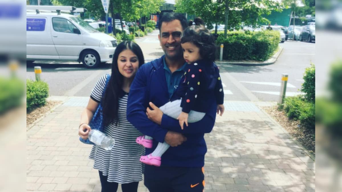 Dhoni Busy Playing Doting Father Ahead of India-Bangladesh Clash