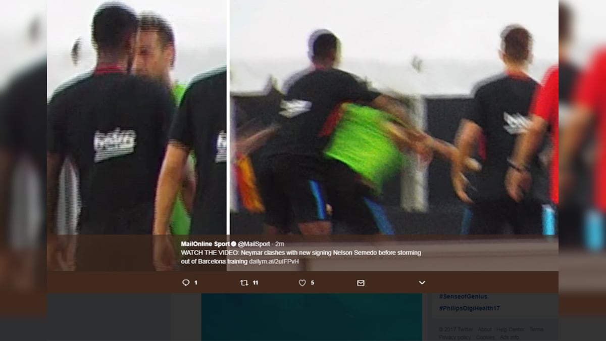 Neymar in Shocking Training Ground Fight With Barcelona Teammate