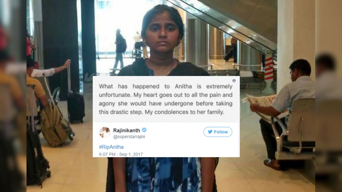 Twitter Reacts Strongly As Anitha, the Face of NEET Protests, Commits ...