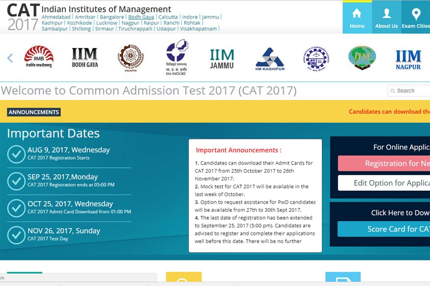 IIM CAT 2017 Admit Cards To Be Released Today at iimcat.ac.in