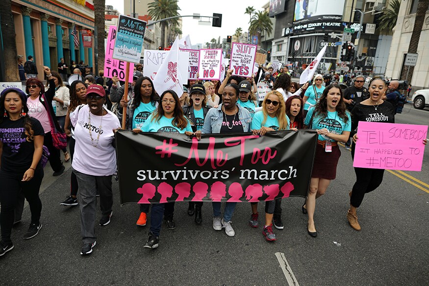 #MeToo March in Hollywood: People Support Assault Victims - News18