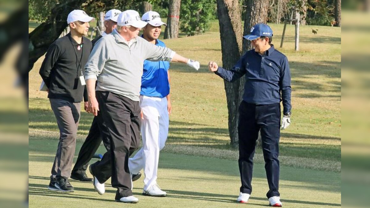 Shinzo Abe Duels With 'Long Hitter' Donald Trump on Golf Course - News18