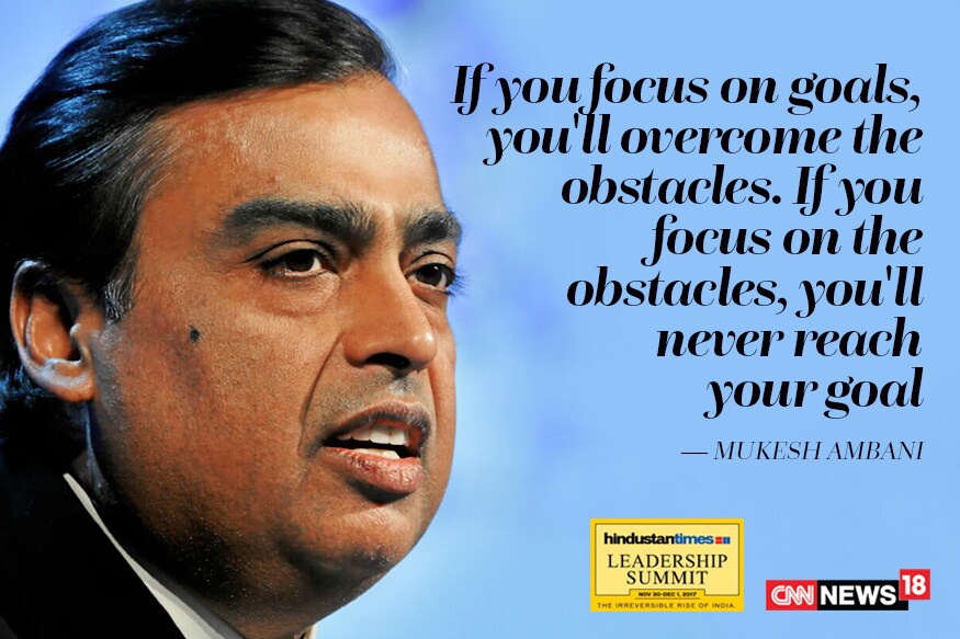 Top Quotes From Mukesh Ambani at HT Leadership Summit 2017 - News18