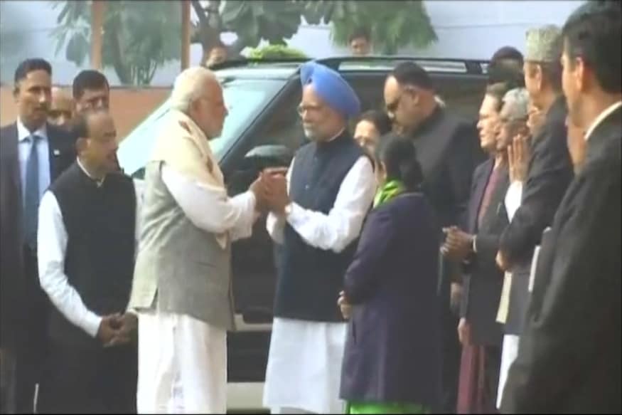 PM Modi, Manmohan Singh Shake Hands at Parliament After Severe War of Words