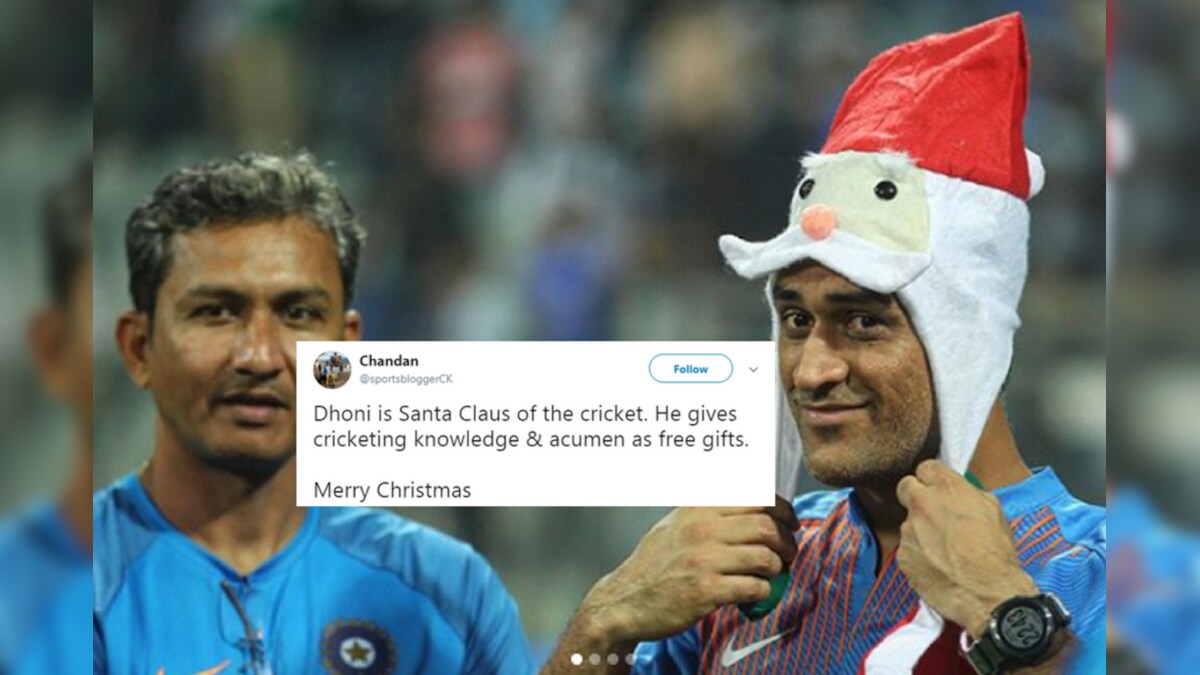 Dhoni's Santa Look Steals The Show As India Celebrates Victory Over SL ...