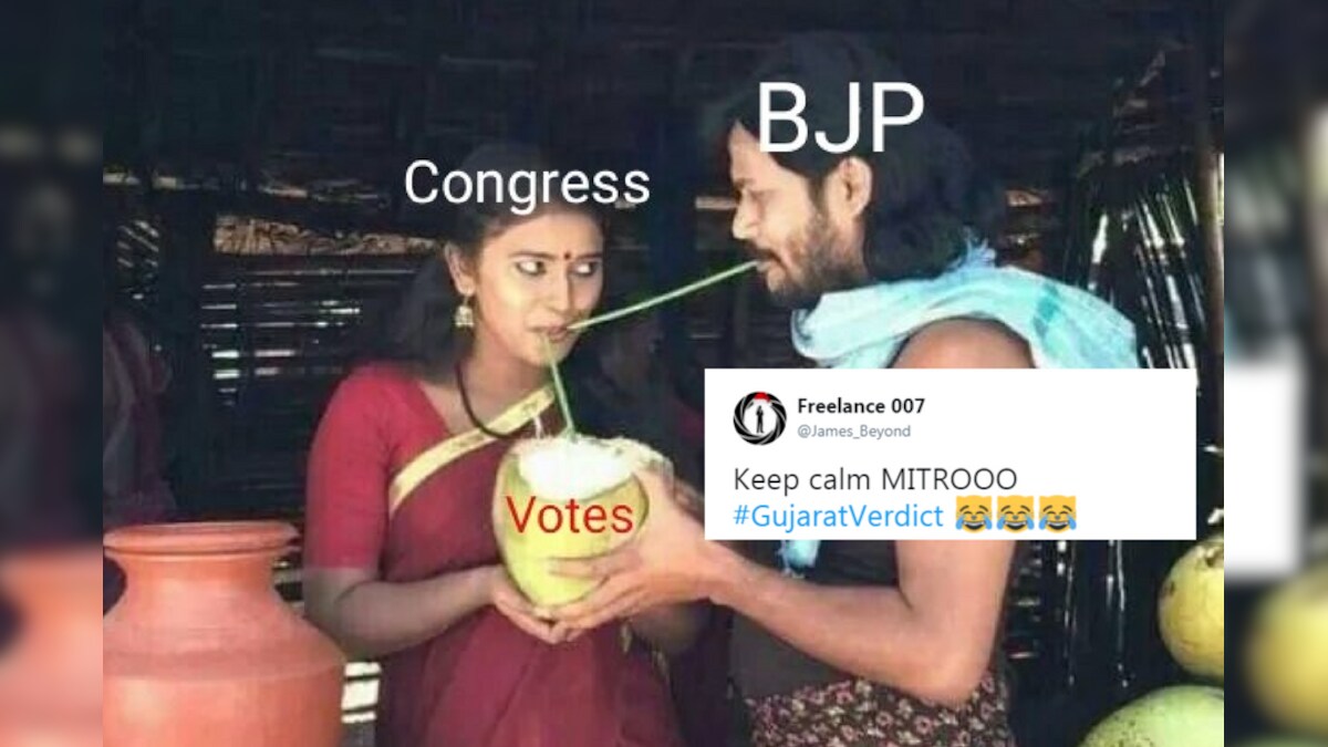 Twitter Erupts With Jokes As BJP Wins Gujarat Elections - News18