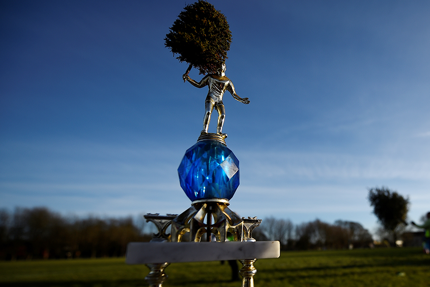 In Pictures: Christmas Tree Throwing Competition