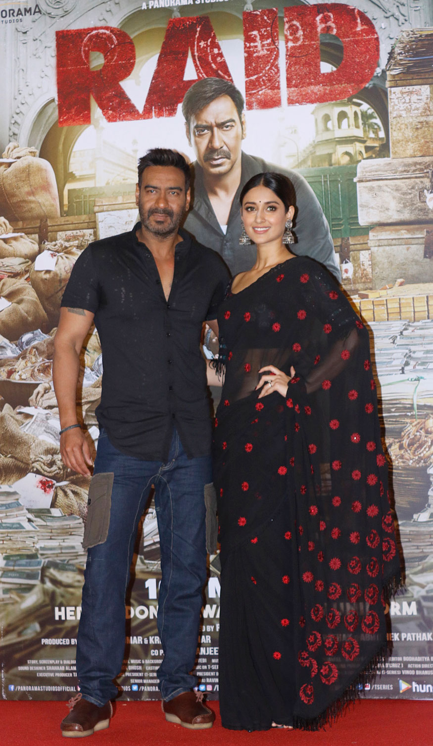 Ajay Devgn, Ileana D'Cruz at 'Raid' Trailer Launch; See Pictures