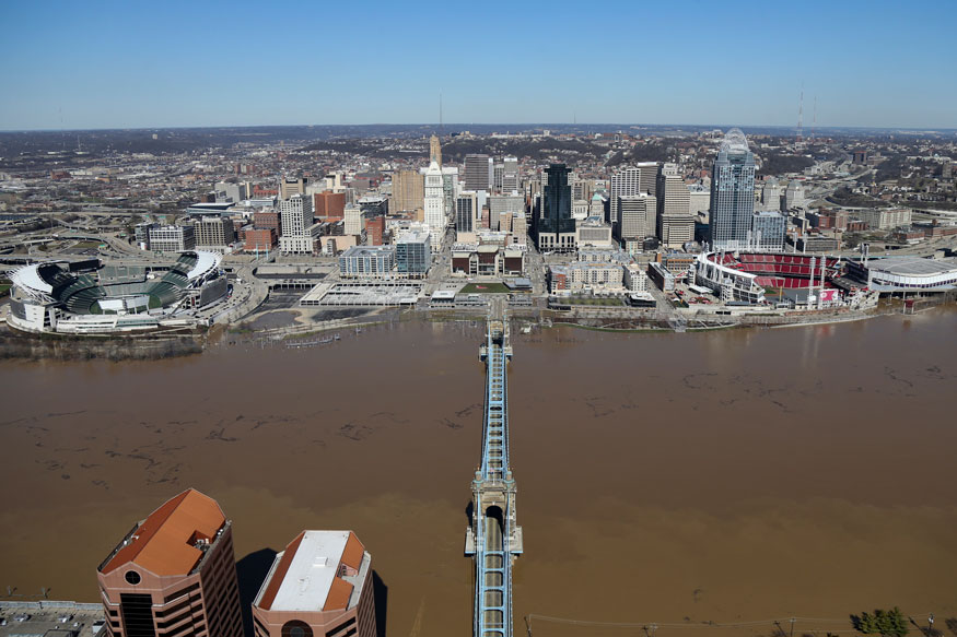 Ohio River Flooding in Cincinnati; See Pictures - News18