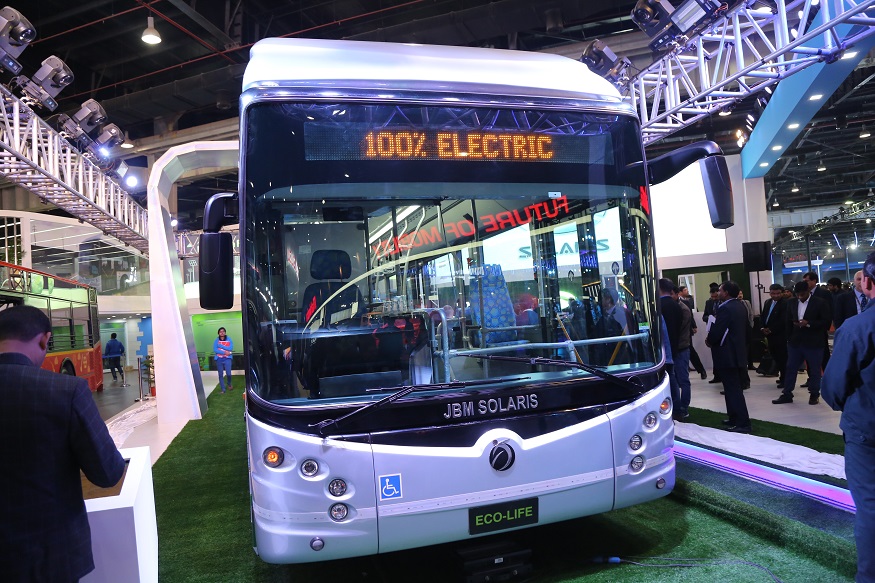 Auto Expo 2018: JBM Solaris Launches Its 100% Electric Bus Series ECO ...