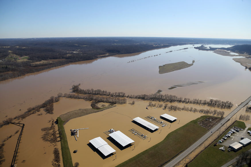 Ohio River Flooding in Cincinnati; See Pictures