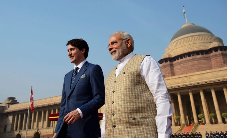 Narendra Modi Welcomes Canadian PM Trudeau With a Hug - News18