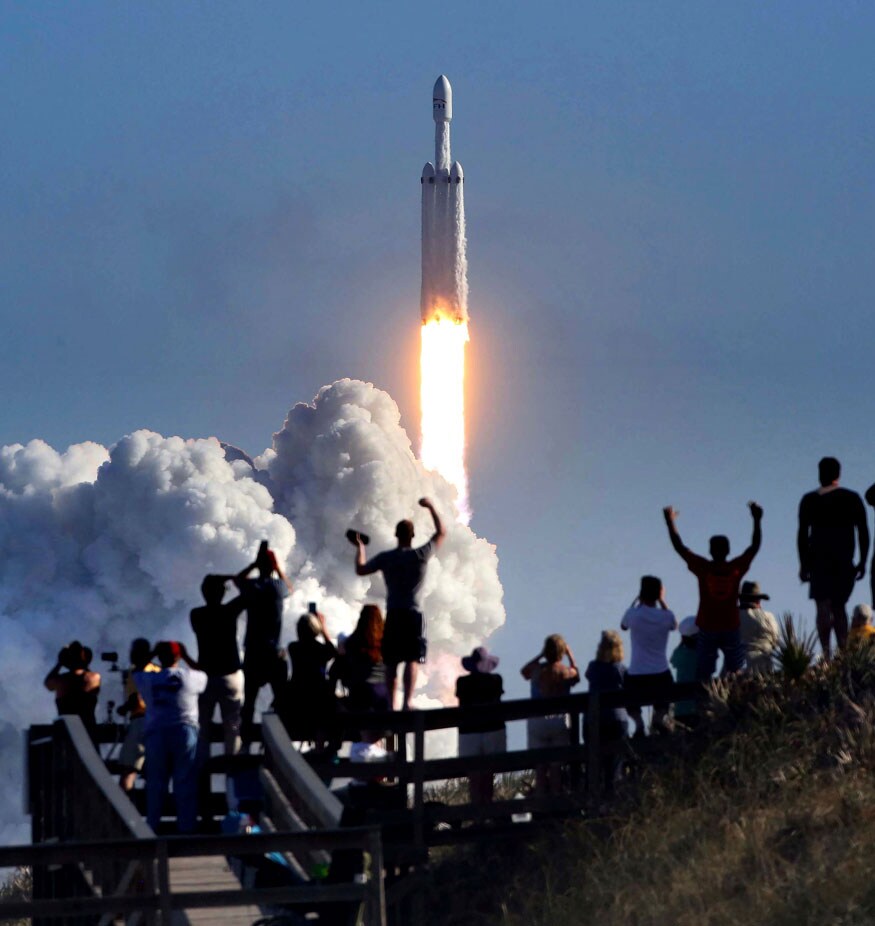 SpaceX Falcon Heavy Rocket launch; Check Out the Photos - News18