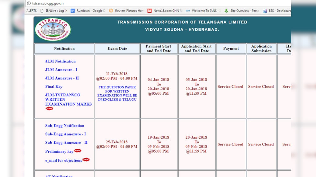 TS TRANSCO AE Exam 2018 Hall Tickets to be Released Tomorrow 6th March ...