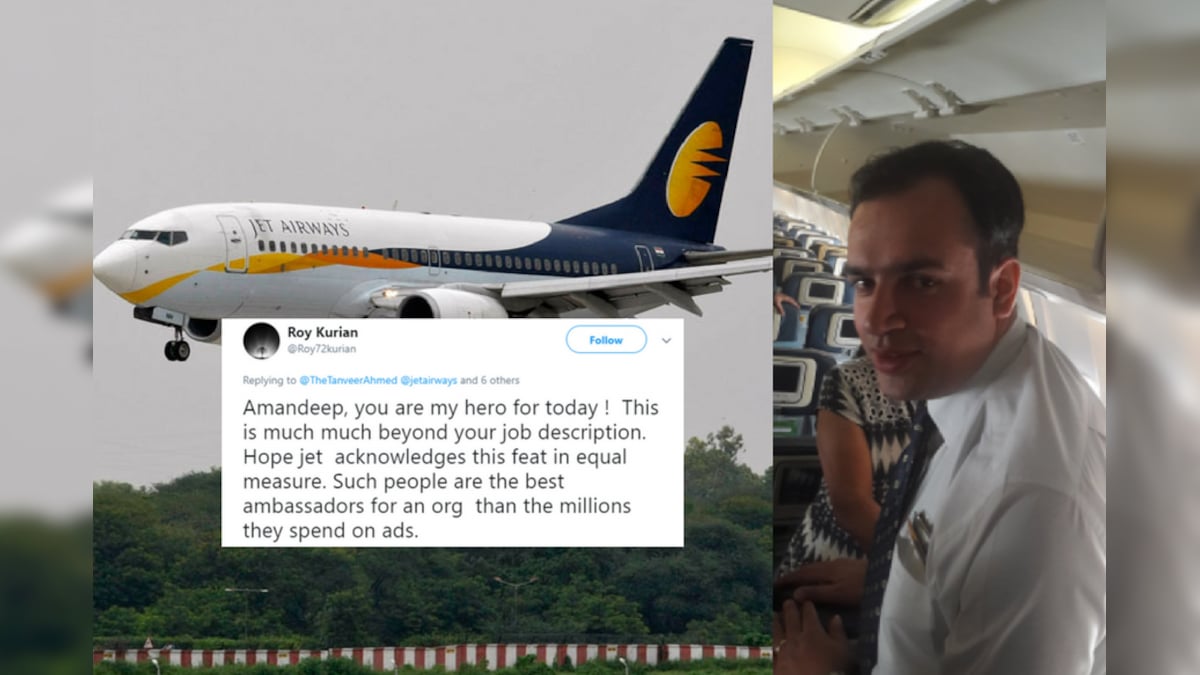 Twitter Lauds Jet Airways Crew Member Who Came to the Rescue of a ...