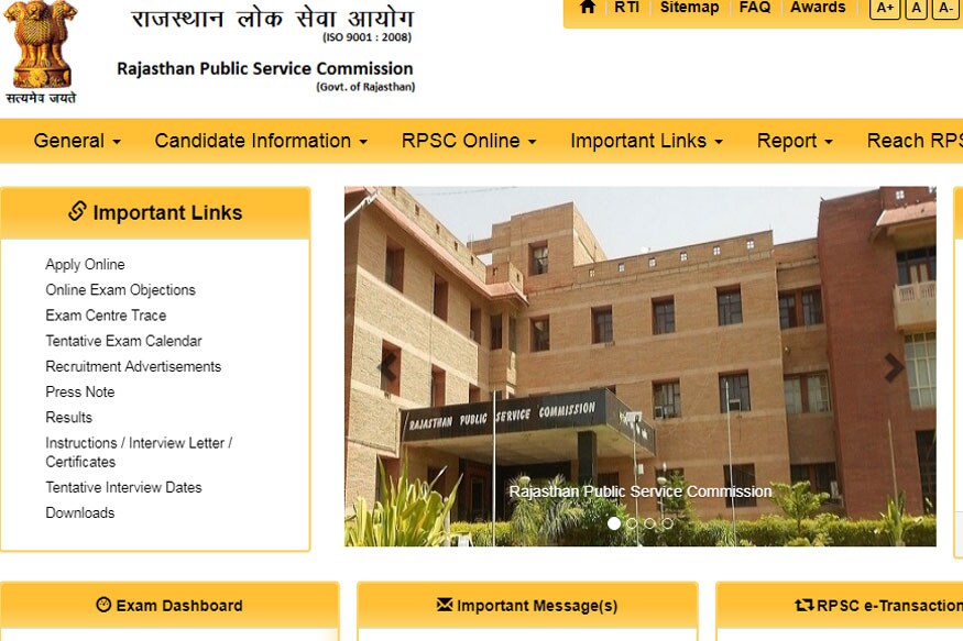 RPSC Recruitment 2015 Admit Cards & Exam Schedules released at rpsc ...