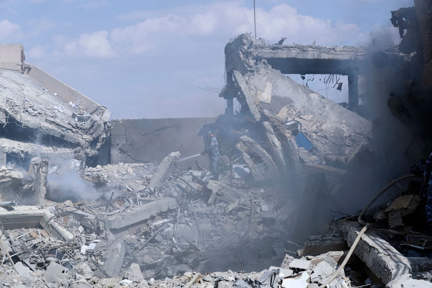 Shocking Pictures Show Aftermath of Air Strikes in Syria - News18