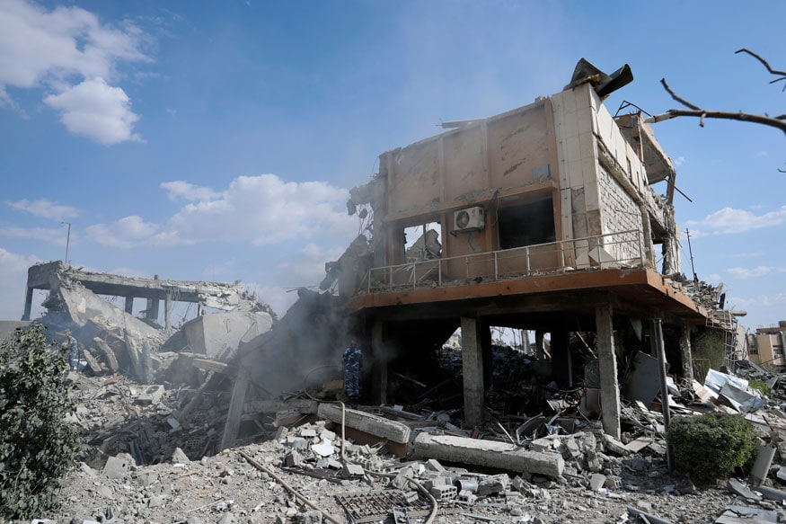 Shocking Pictures Show Aftermath of Air Strikes in Syria - News18