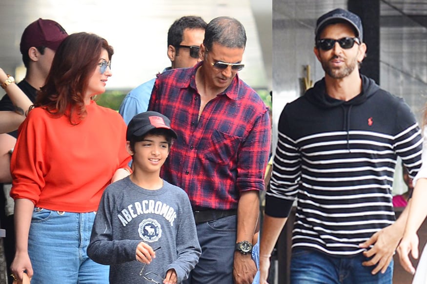 Akshay Kumar & Family Join Hrithik, Sussanne for Lunch - News18