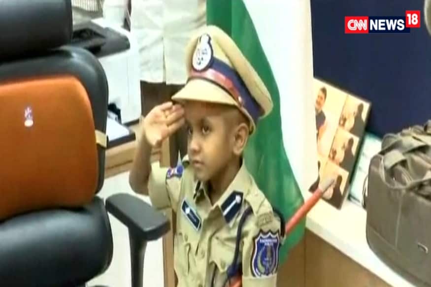 A-6-Year Old Turns Top Cop For A Day - News18