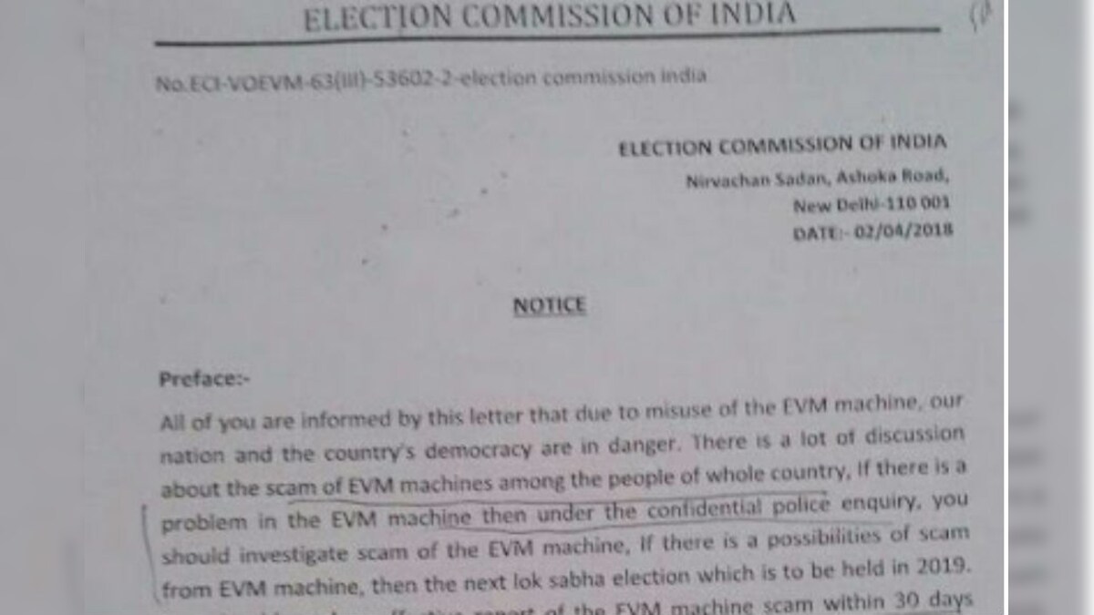 Fake ECI Letter Seeks Effective Report of 'EVM Machine Scam' From ...