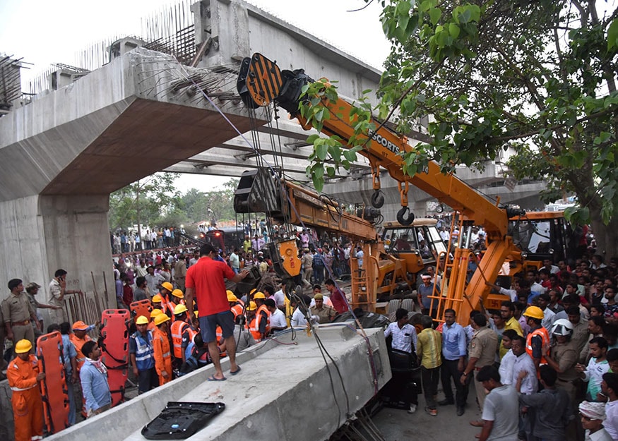 Varanasi Flyover Collapse: Heart-Wrenching Photos - News18