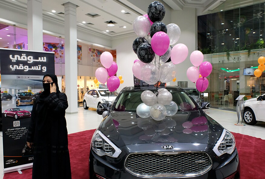 Pictures from First Women-only Car Showroom in Saudi Arabia - News18