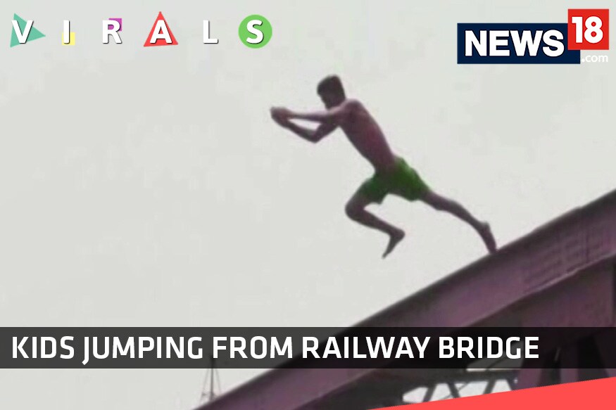 Kids Jumping from Railway Bridge to avoid heat - News18