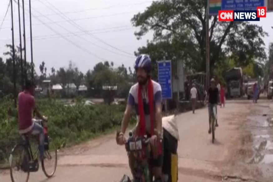 Watch: Spanish Cyclist Rides With A Message Of 'Live Your Dream' - News18