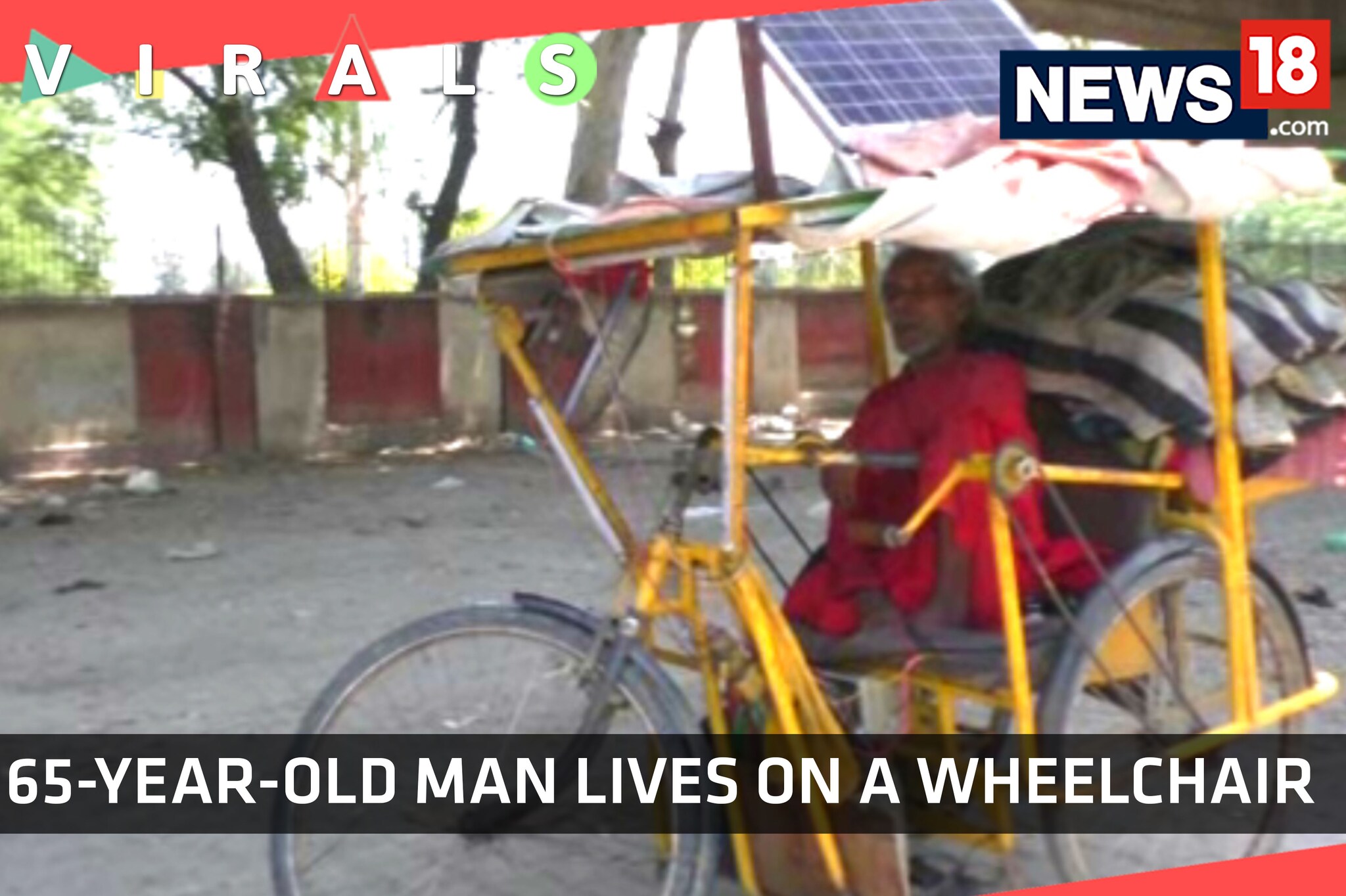 Watch: This 65-Year-Old Man Lives on a Wheelchair With a Solar Panel on ...