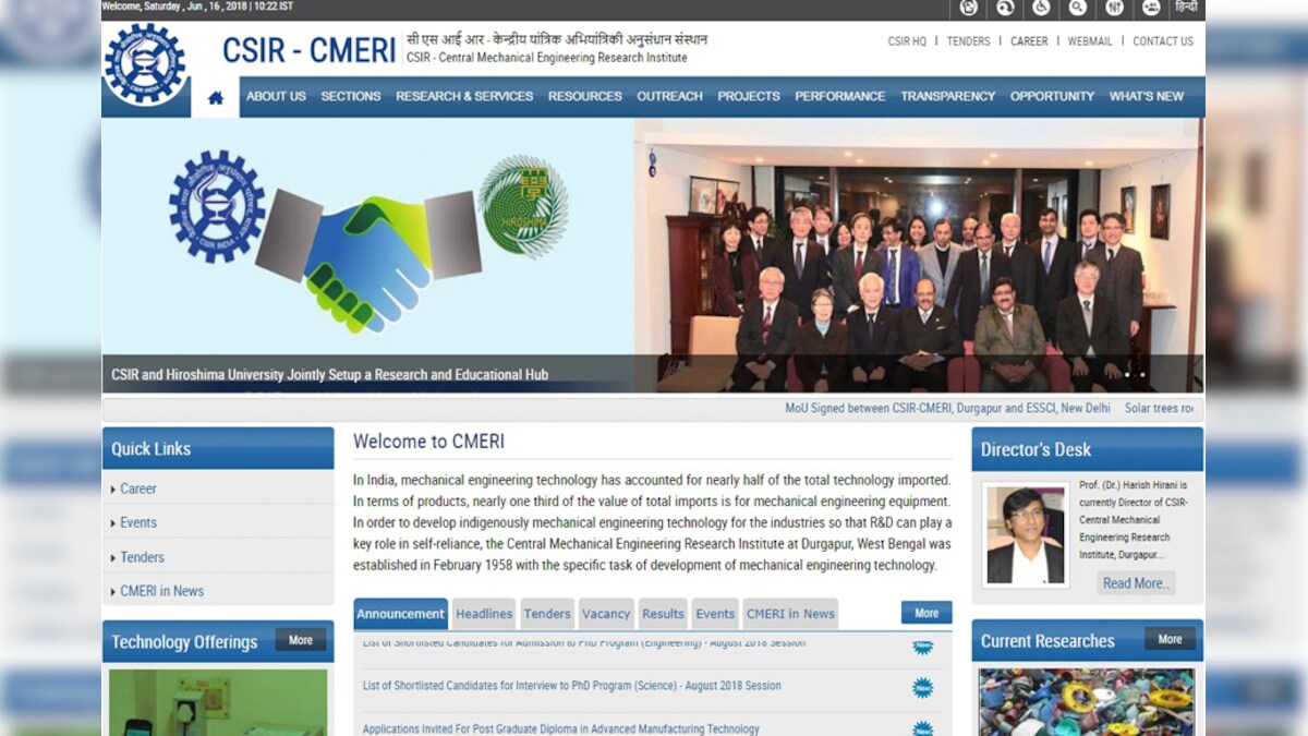 CSIR-CMERI Recruitment 2018: 35 Posts, Walk-in Interviews on 20th ...