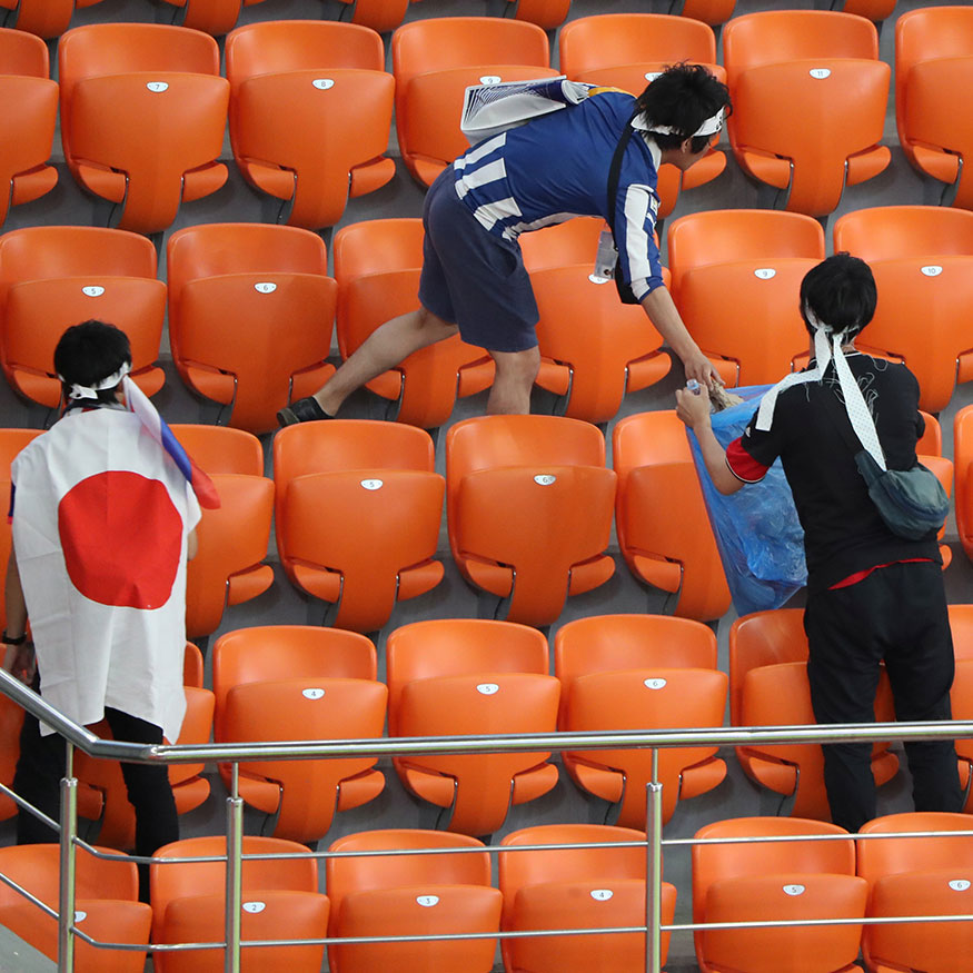 Tearful Japan Fans Clean Stadium Despite Defeat to Belgium - News18