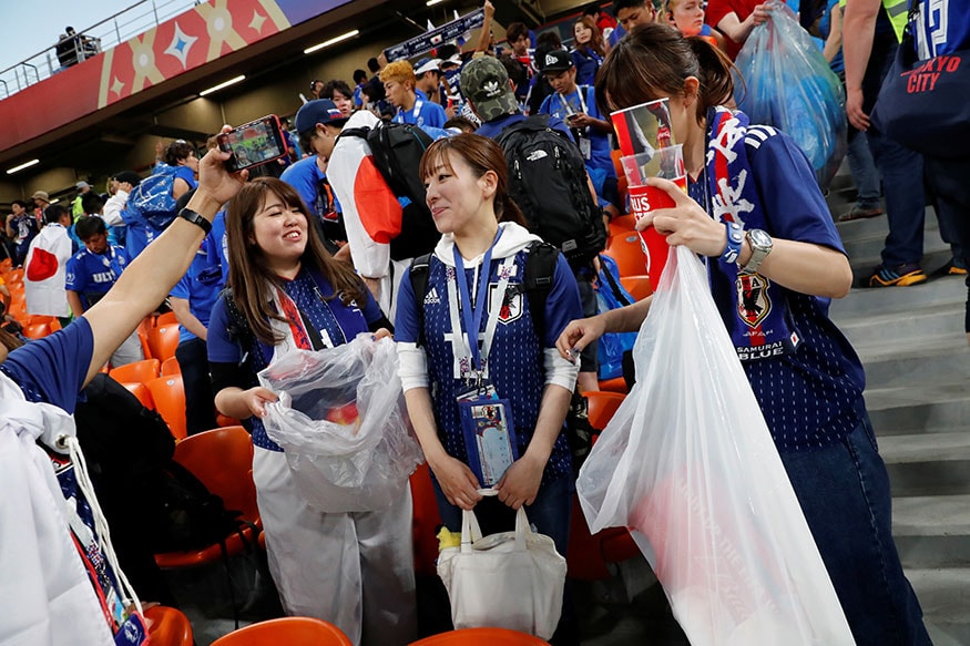 Tearful Japan Fans Clean Stadium Despite Defeat to Belgium - News18