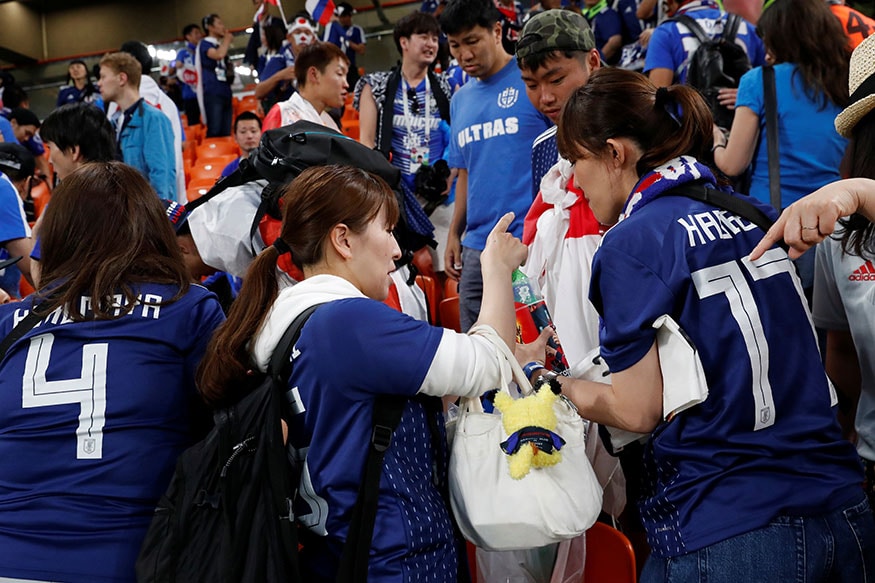 Tearful Japan Fans Clean Stadium Despite Defeat to Belgium - News18
