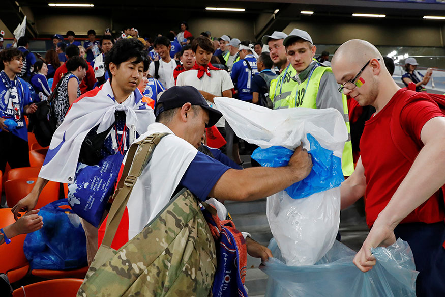 Tearful Japan Fans Clean Stadium Despite Defeat to Belgium - News18