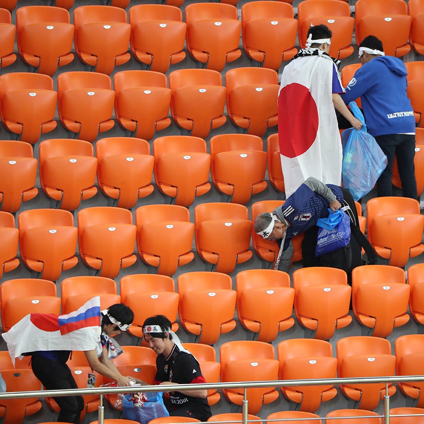 Tearful Japan Fans Clean Stadium Despite Defeat to Belgium - News18