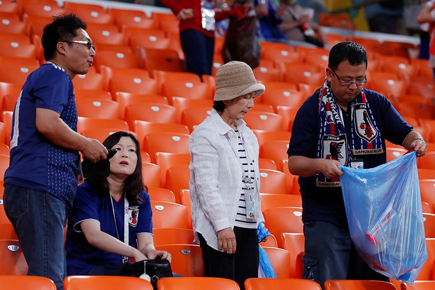 Tearful Japan Fans Clean Stadium Despite Defeat to Belgium - News18
