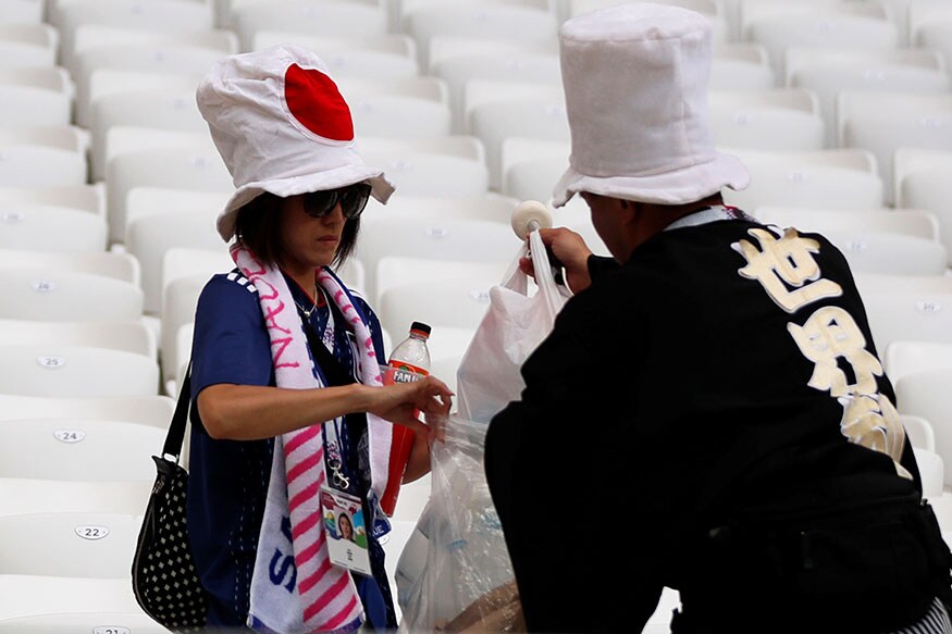 Tearful Japan Fans Clean Stadium Despite Defeat to Belgium - News18