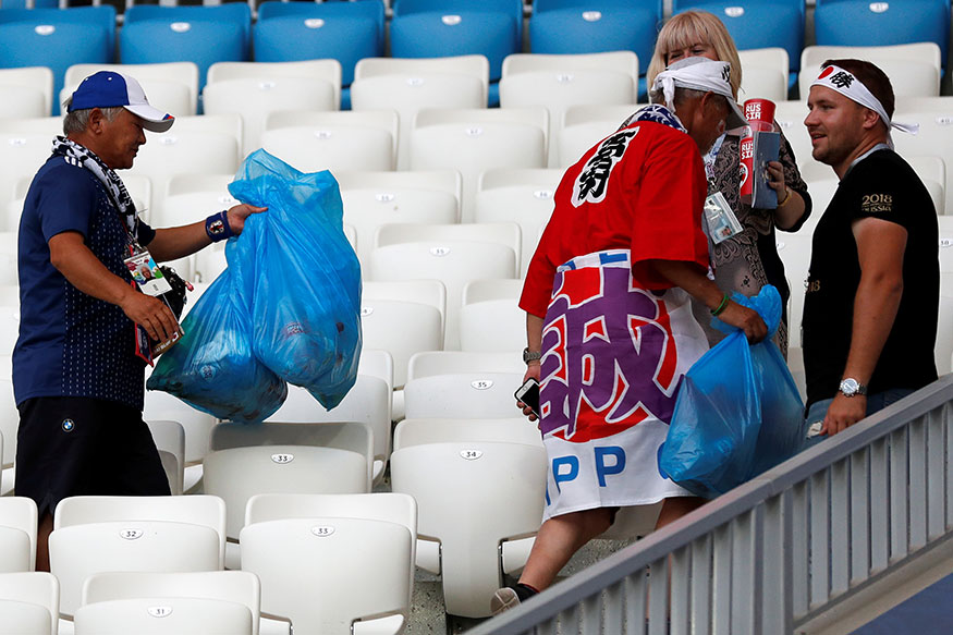Tearful Japan Fans Clean Stadium Despite Defeat to Belgium - News18