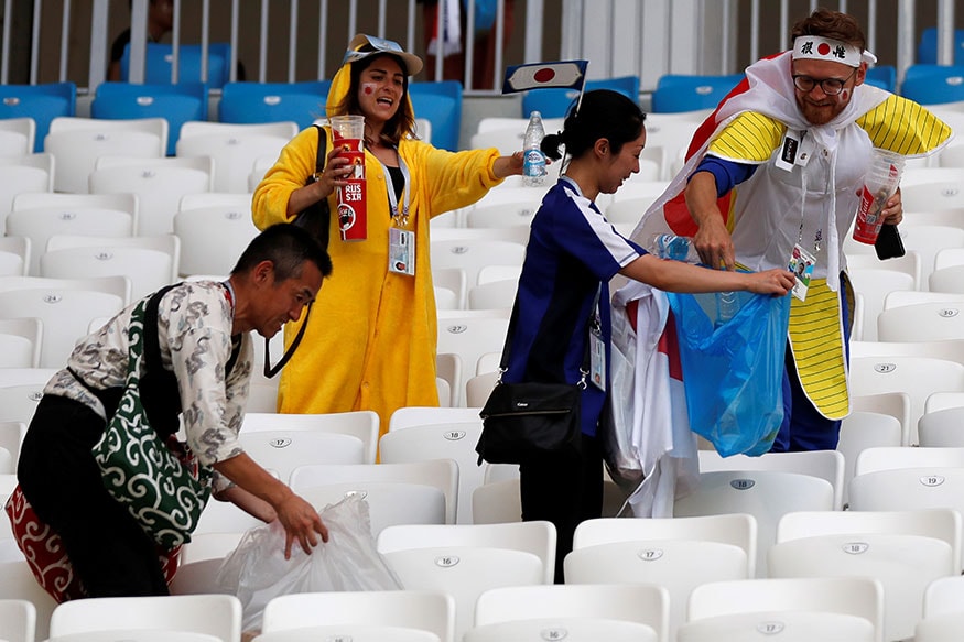 Tearful Japan Fans Clean Stadium Despite Defeat to Belgium - News18