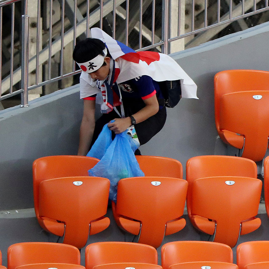 Tearful Japan Fans Clean Stadium Despite Defeat to Belgium - News18