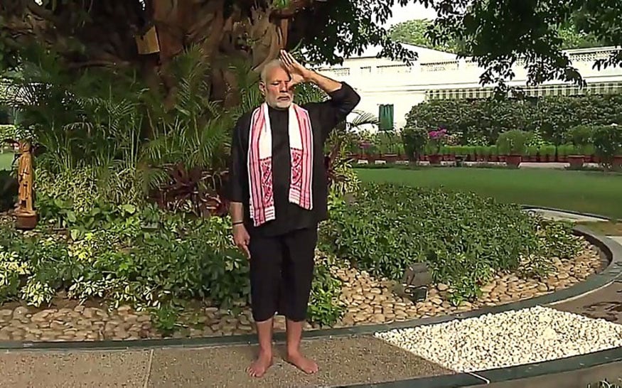 PM Modi Performs Yoga in Response to Virat Kohli's Fitness Challenge ...
