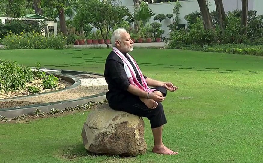 PM Modi Performs Yoga in Response to Virat Kohli's Fitness Challenge ...