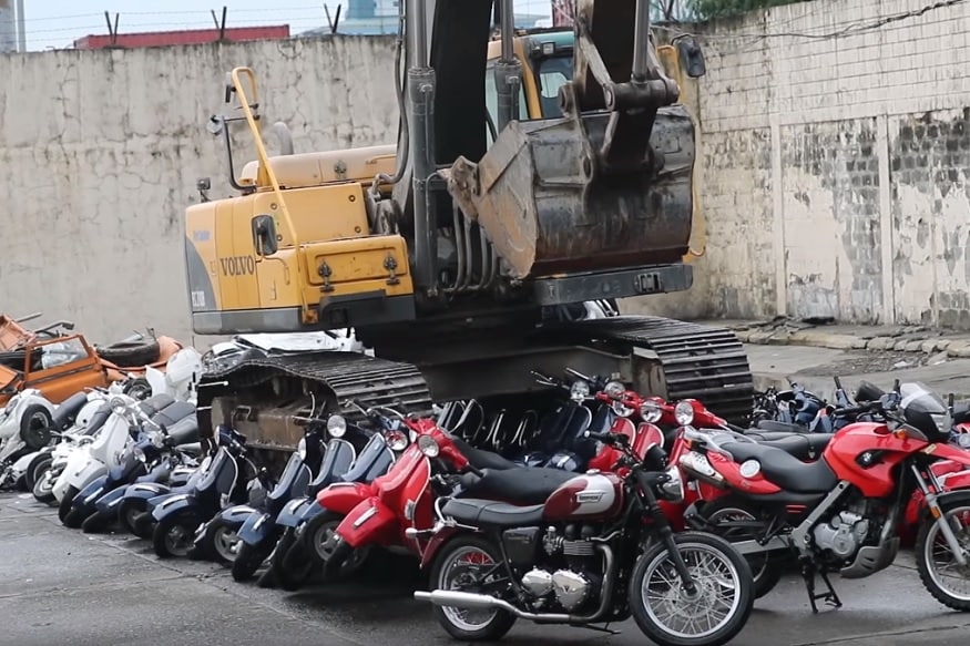 Philippines President Rodrigo Duterte Destroys 122 Premium Motorcycles ...